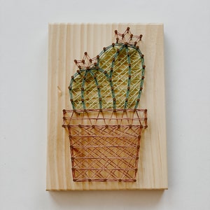 Flowering Cactus DIY String Art Kit | Plant Decor | Craft Kit | DIY ...