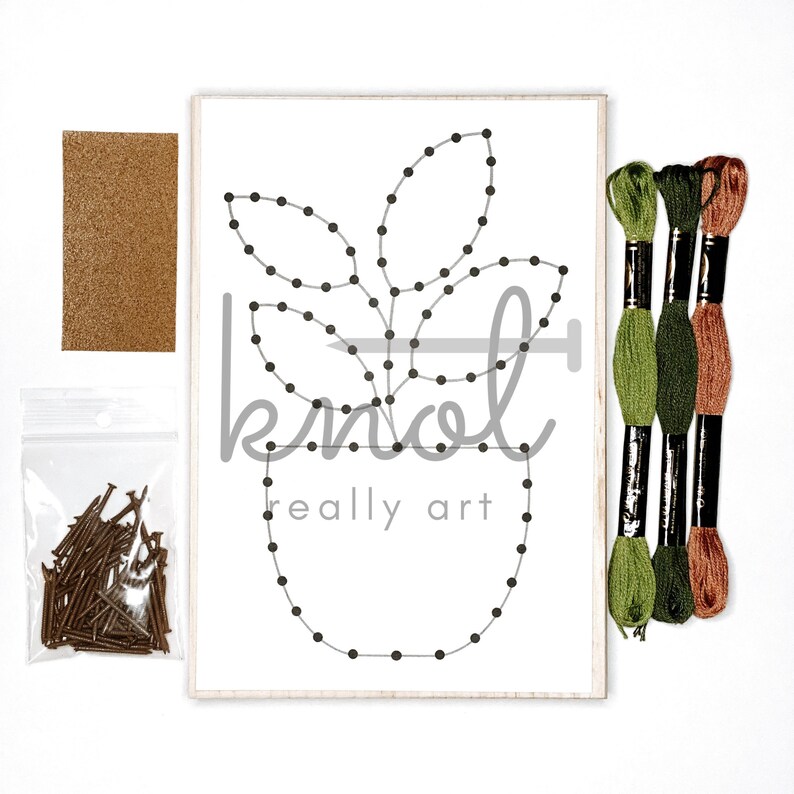 DIY String Art Kit rubber Plant Design Plant Decor Craft - Etsy Canada