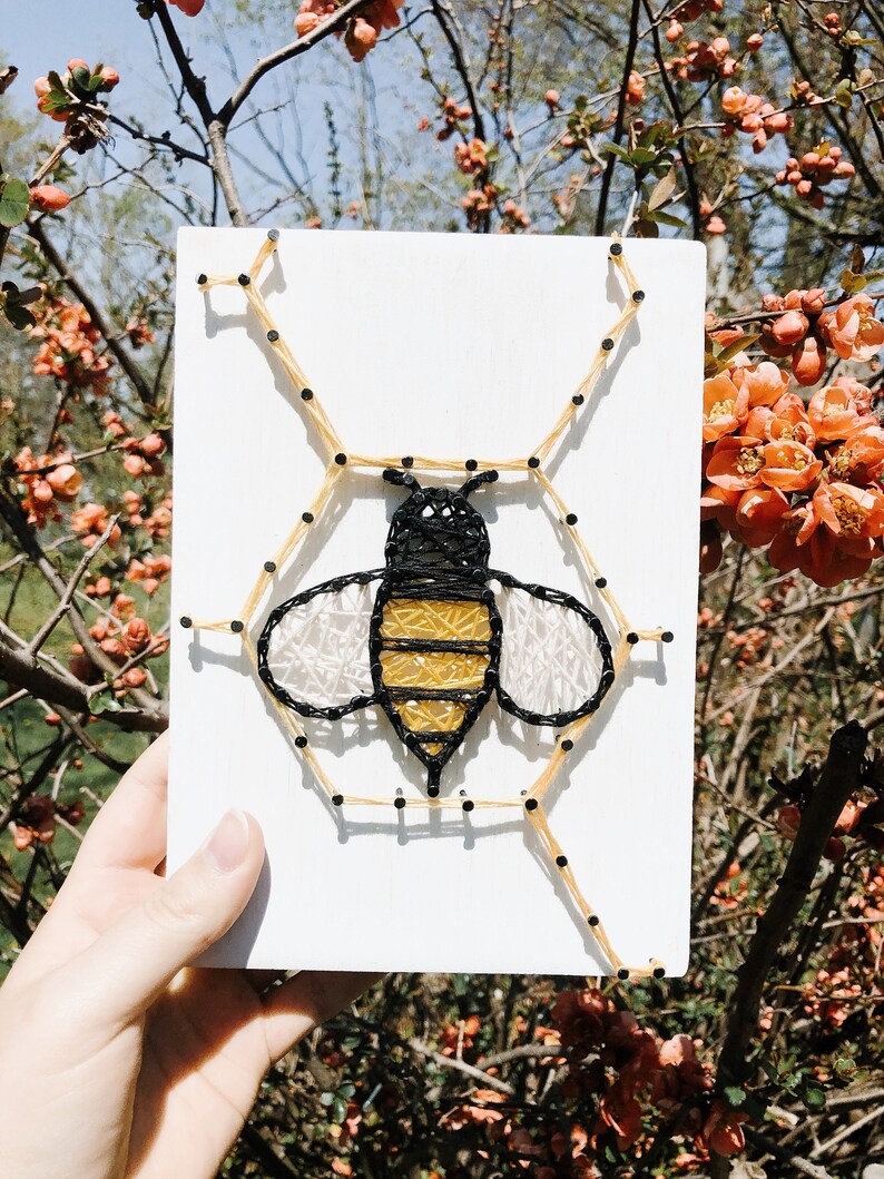 Bee DIY String Art Kit Bee Decor Craft Kit DIY Project - Etsy