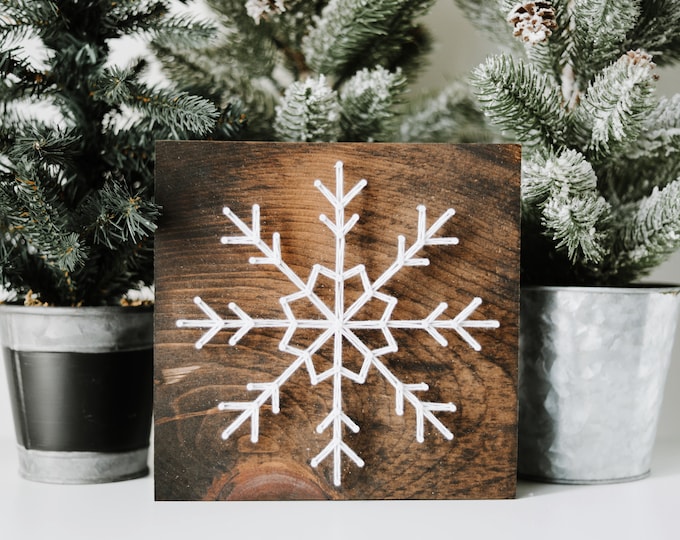 Snowflake String Art Template DIY String Art String Art - Etsy