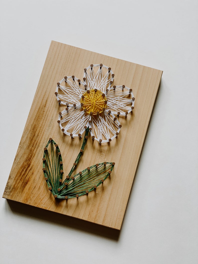 Daisy Flower String Art Template DIY String Art String Art Template ...
