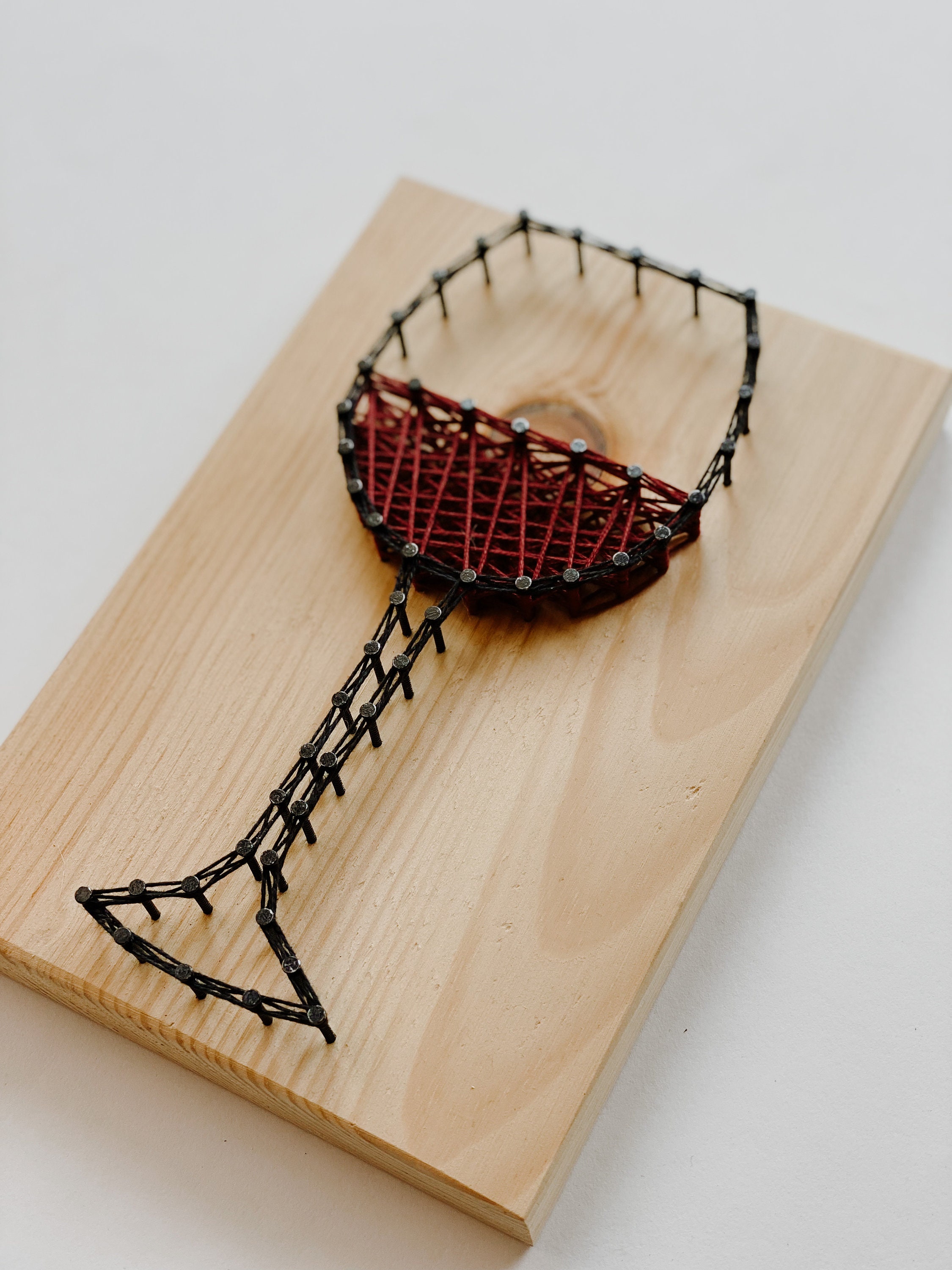 Wine DIY String Art Kit Wine Decor Craft Kit DIY Project Wine String ...