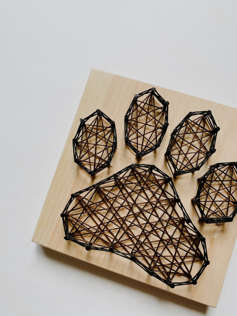 Paw Print DIY String Art Kit DIY String Art Kids Crafts DIY for Kids ...
