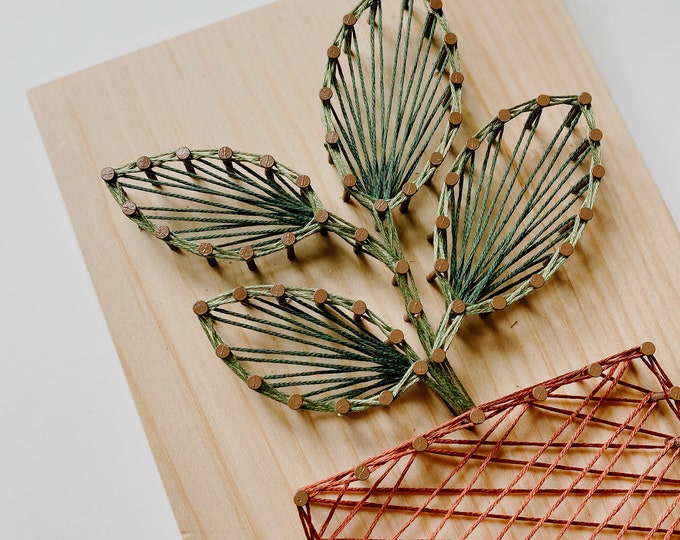 Rubber Plant String Art Template | DIY String Art | String Art Template ...