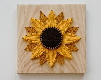 Sunflower String Art - Etsy