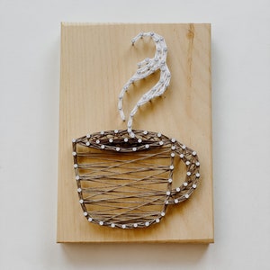 Coffee/tea DIY String Art Kit | Coffee Bar Decor | Craft Kit | DIY ...