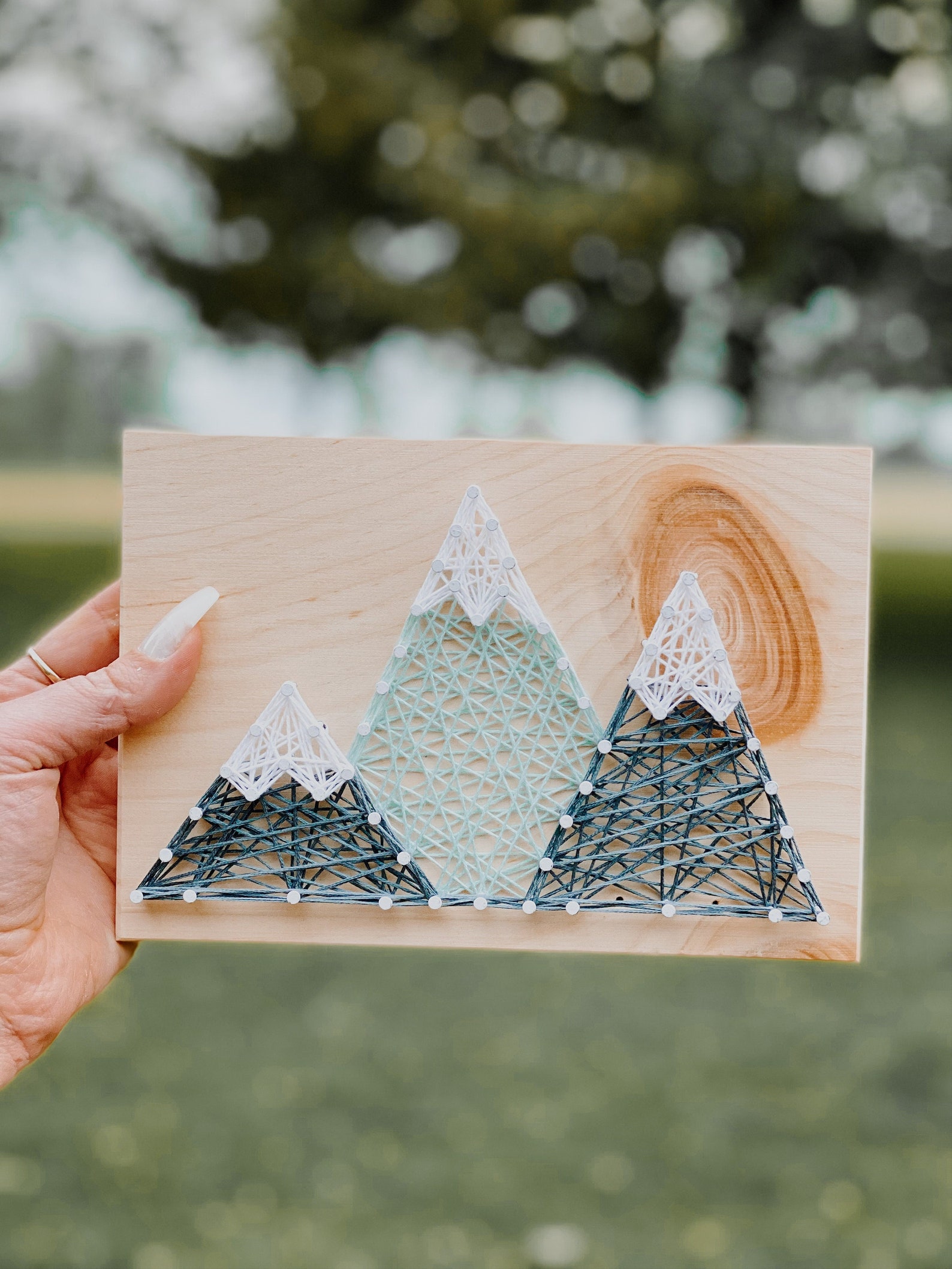 Mountain DIY String Art Kit | Mountain Decor | Craft Kit | DIY Project ...