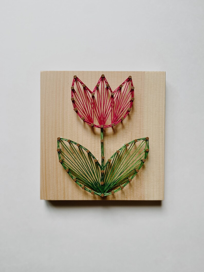Tulip DIY String Art Kits DIY String Art Kids Crafts DIY - Etsy