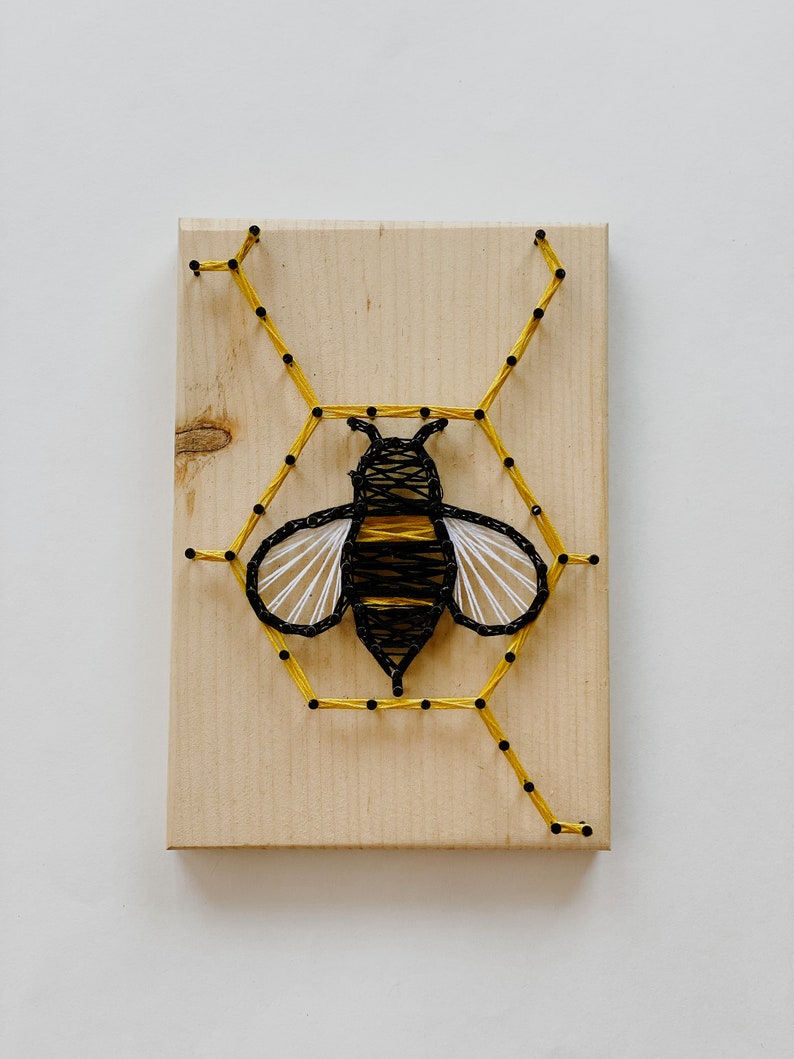Bee DIY String Art Kit Bee Decor Craft Kit DIY Project Bee String Art ...