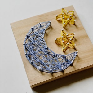 Moon & Stars DIY String Art Kit | DIY String Art | Kids Crafts | DIY ...