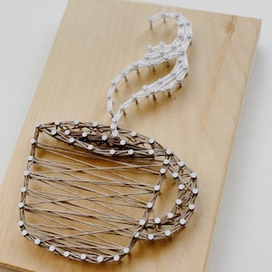 Coffee/tea DIY String Art Kit | Coffee Bar Decor | Craft Kit | DIY ...