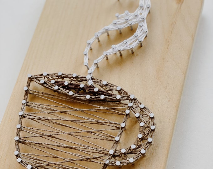 Coffee/tea DIY String Art Kit | Coffee Bar Decor | Craft Kit | DIY ...
