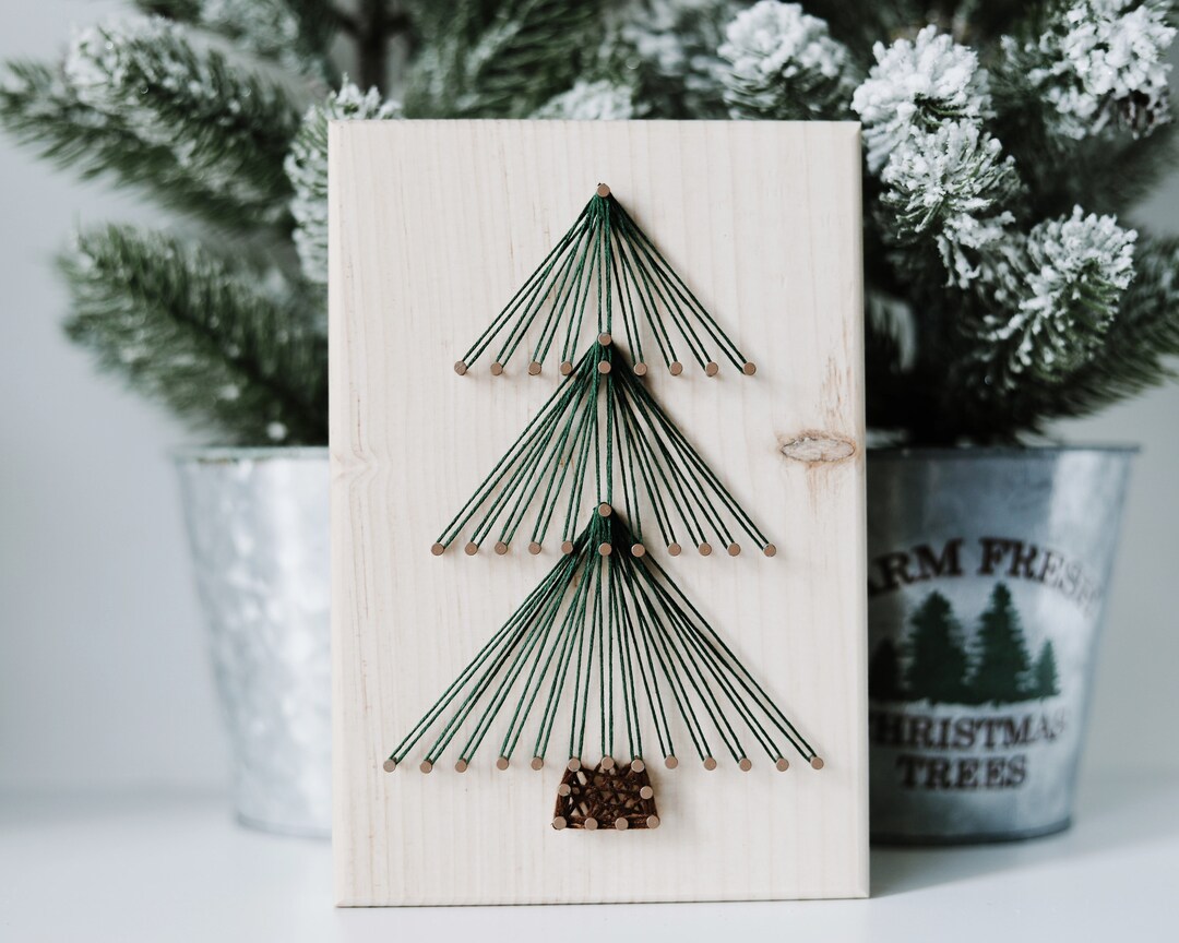 Christmas Tree String Art Kit (geometric) | Christmas String Art | DIY ...
