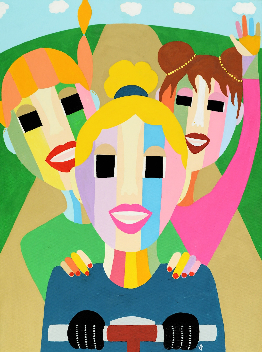 Surprising go Go Fun Colorful Art Print by My Painted Ladies Created in ...