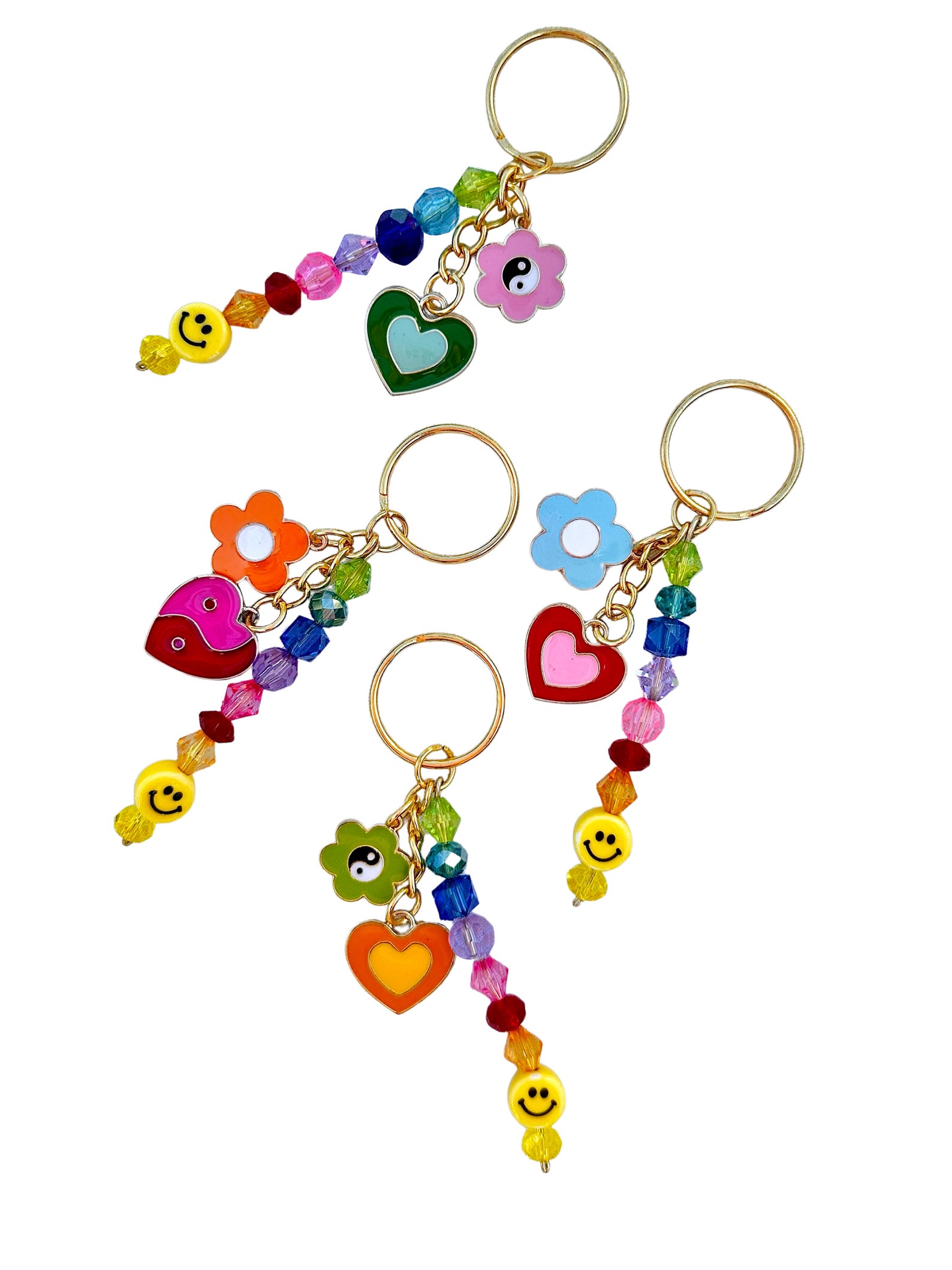 Y2K Smiley Face Keychain - Etsy