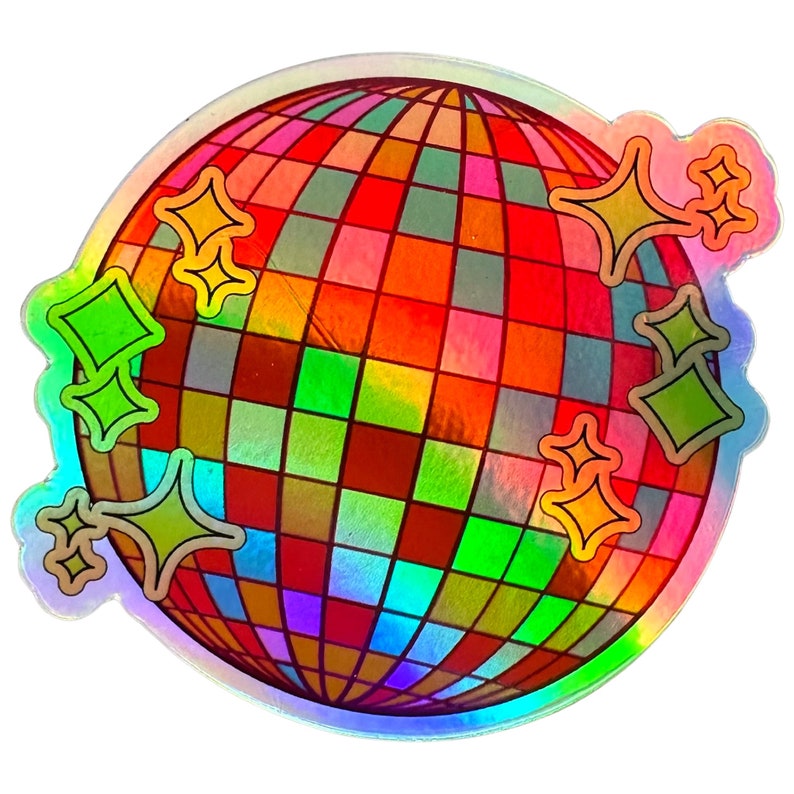 Disco Ball Holographic Sticker - Etsy