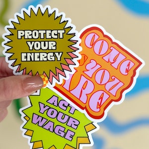 Act Your Wage Sticker - Etsy