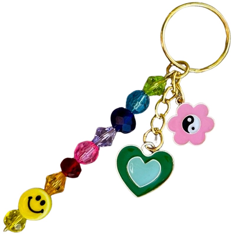 Y2K Smiley Face Keychain - Etsy