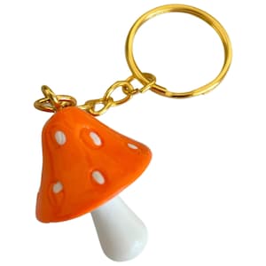 Mushroom Keychain - Etsy