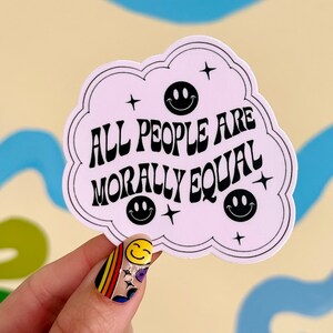 All People Equal Smiley Face Sticker - Etsy