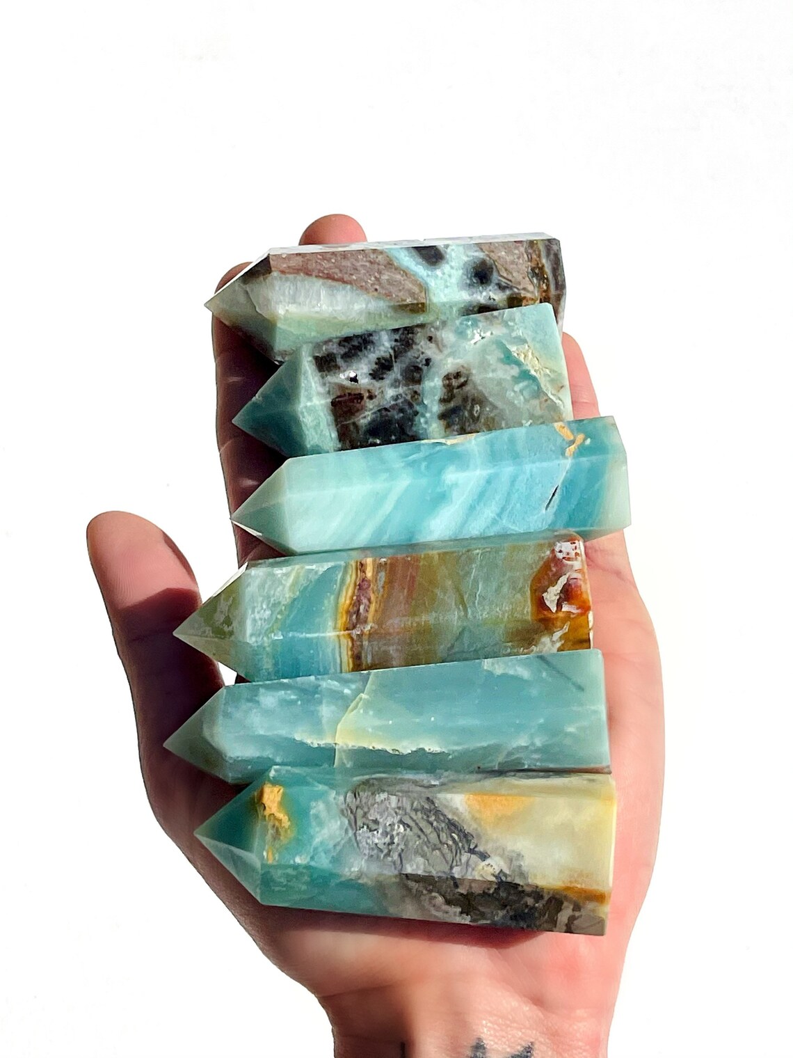 Amazonite Crystal Wand Large 3.5 Obelisk Tower - Etsy