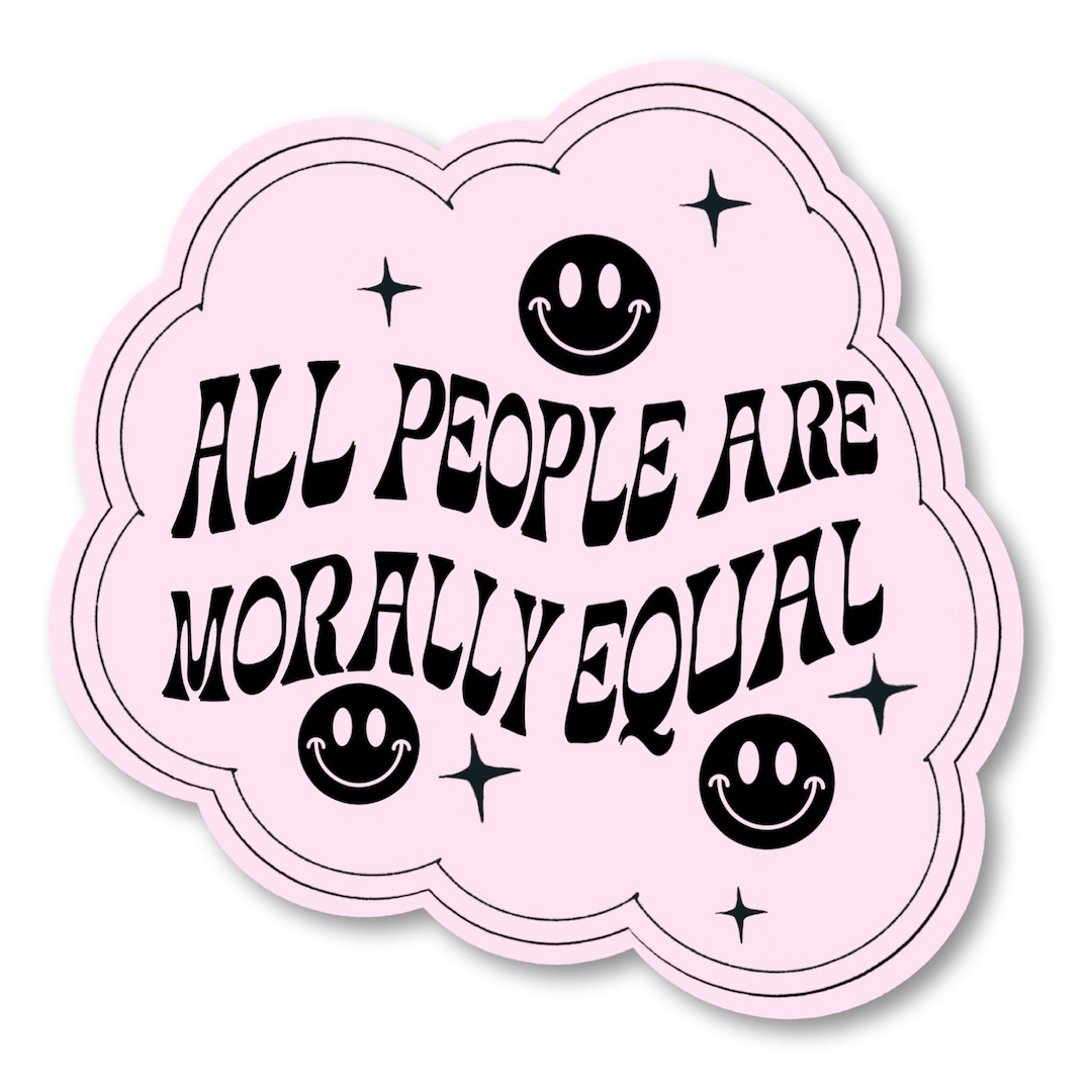 All People Equal Smiley Face Sticker - Etsy