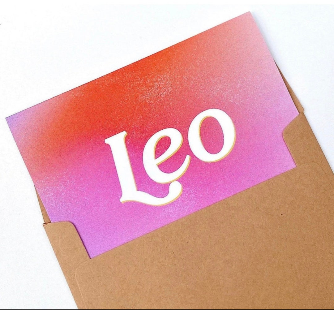 Leo Zodiac Sign Birthday Card - Etsy