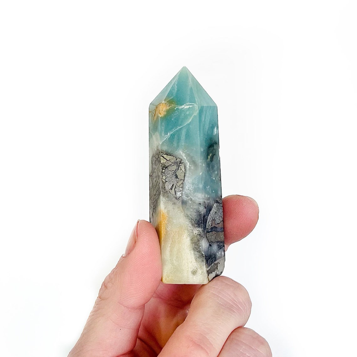 Amazonite Crystal Wand Large 3.5 Obelisk Tower - Etsy