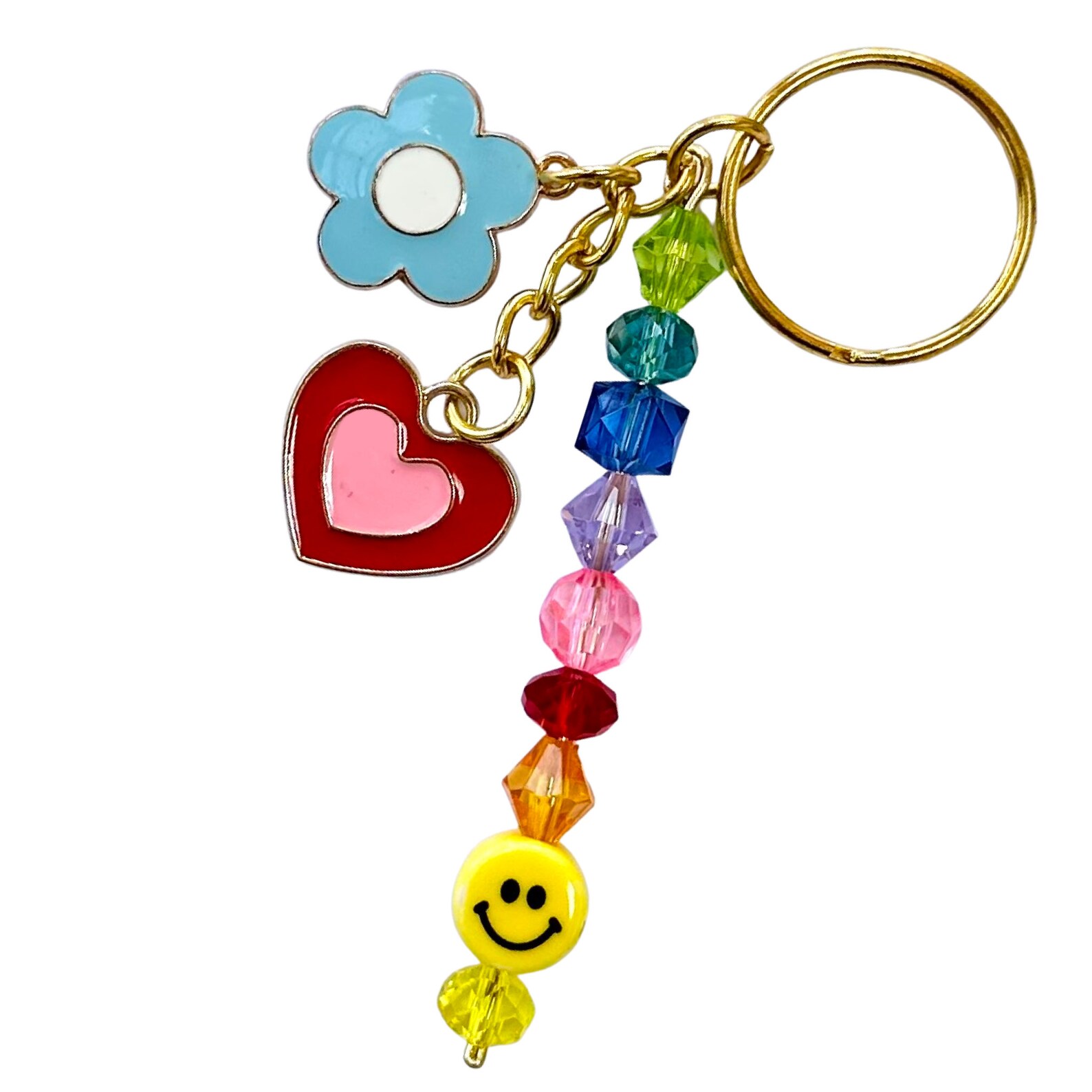 Y2K Smiley Face Keychain - Etsy