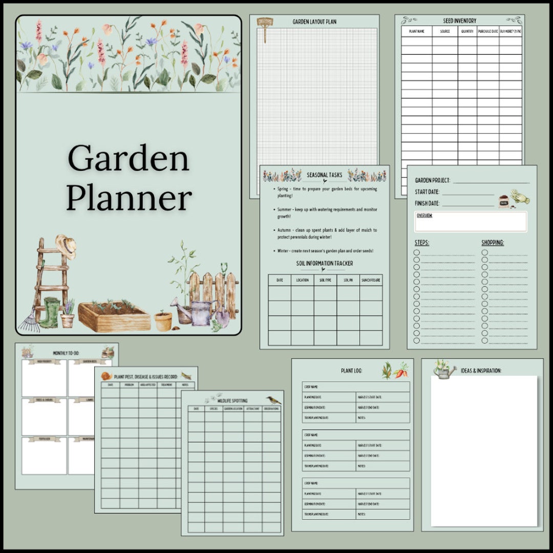 Printable Gardening Planner / Garden Journal / Garden Planner / Plant ...