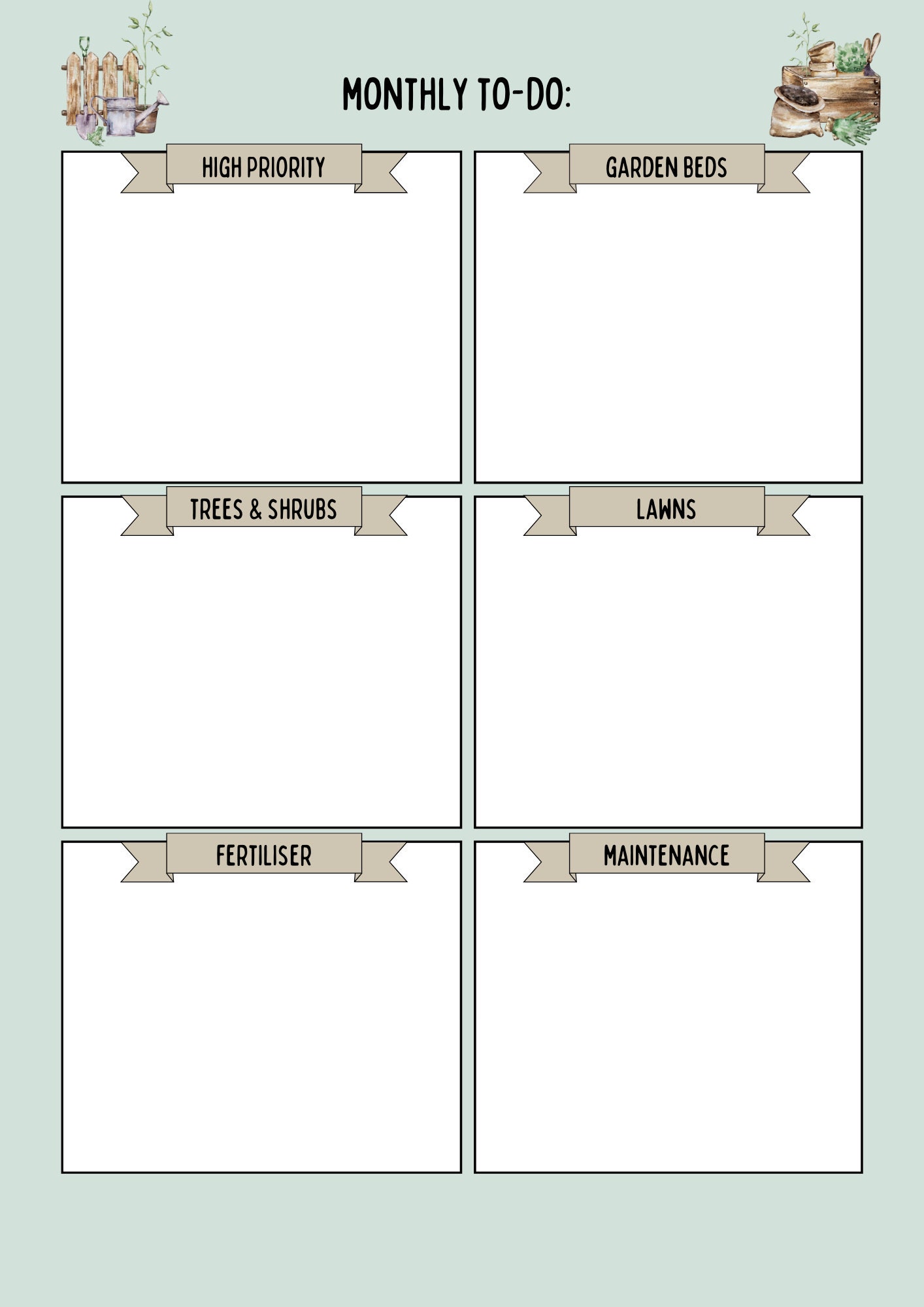 Printable Gardening Planner / Garden Journal / Garden Planner / Plant ...