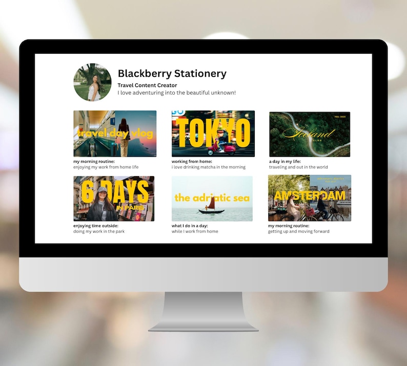 Cinematic Travel Youtube Thumbnails: Canva Templates (digital Download ...