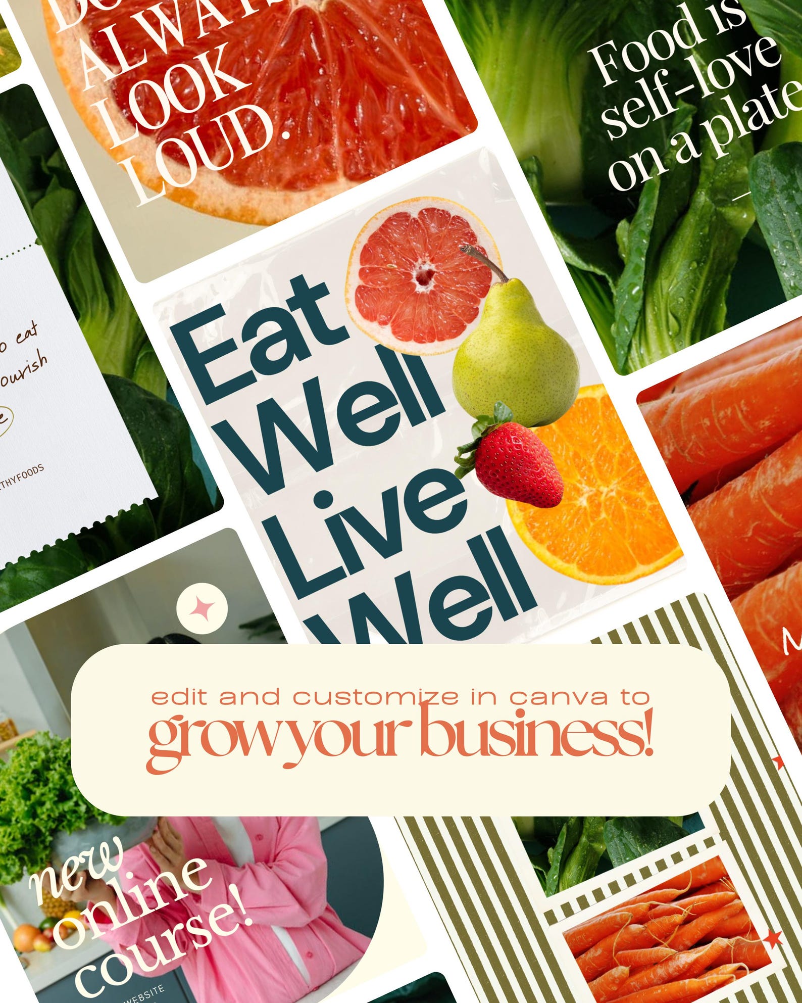Healthy Food Instagram Templates: Nutrition Dietician Wellness Coach ...