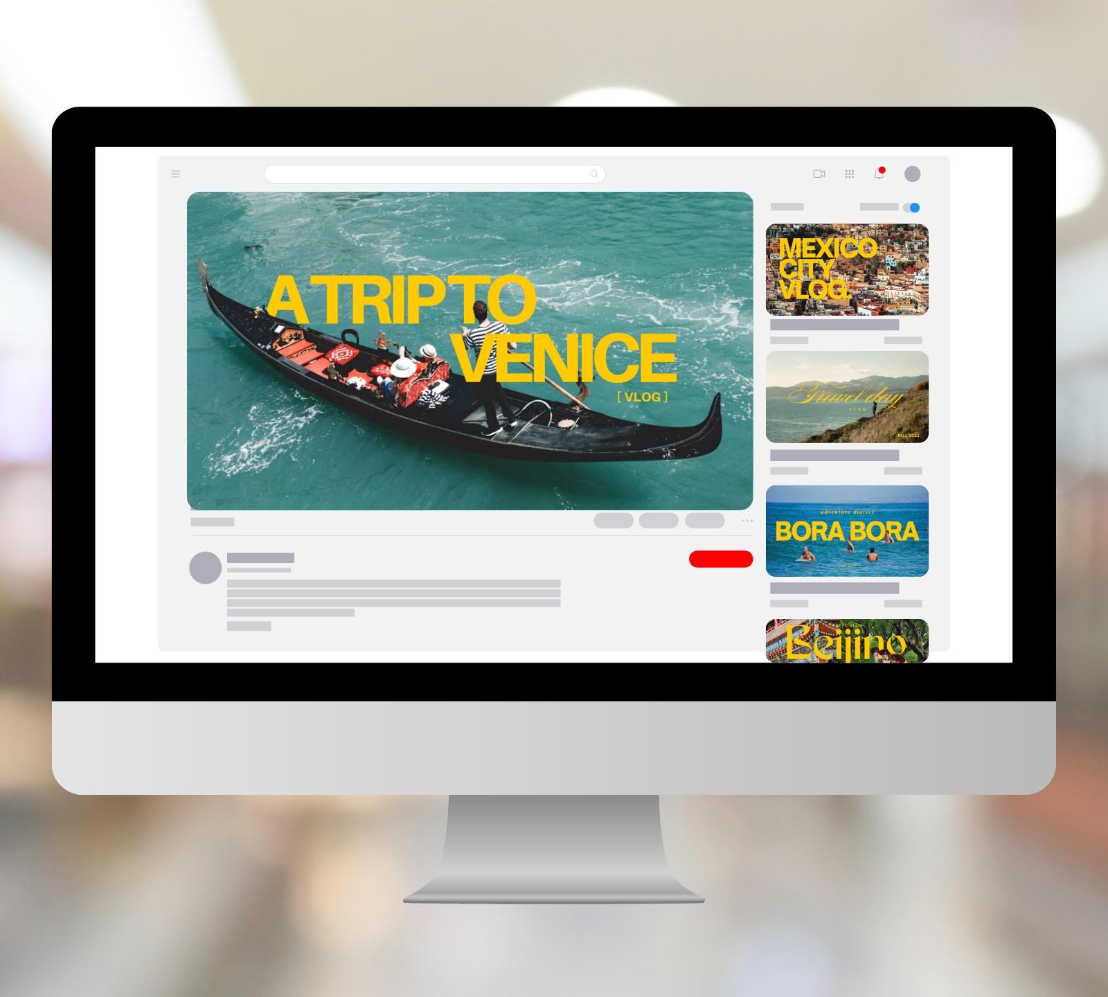 Cinematic Travel Youtube Thumbnails: Canva Templates (digital Download ...