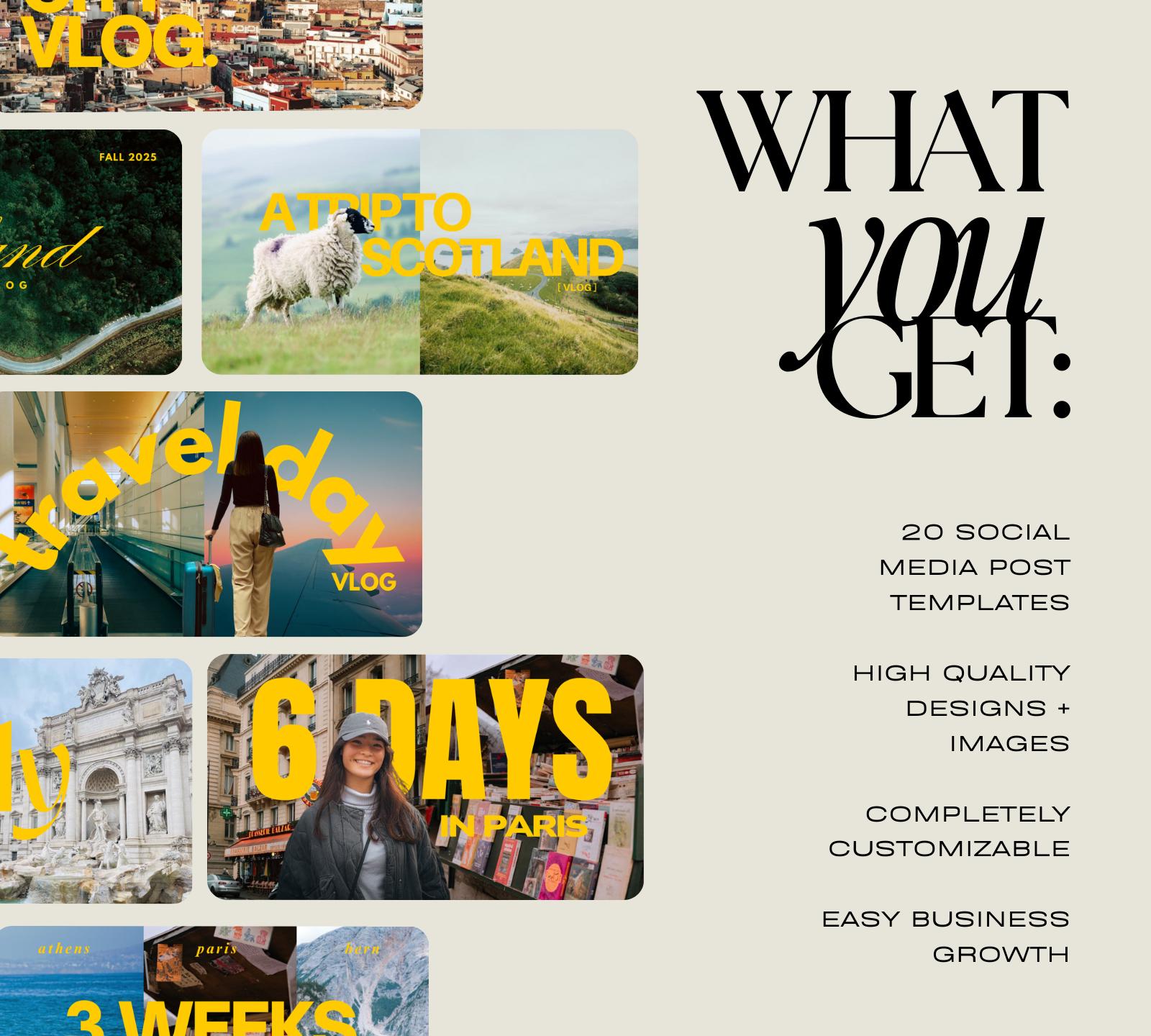 Cinematic Travel Youtube Thumbnails: Canva Templates (digital Download ...
