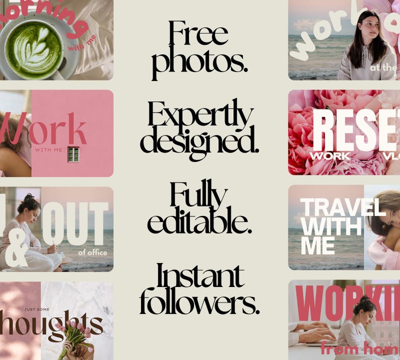 Pink Youtube Thumbnail Templates: Canva Editable Covers (digital ...