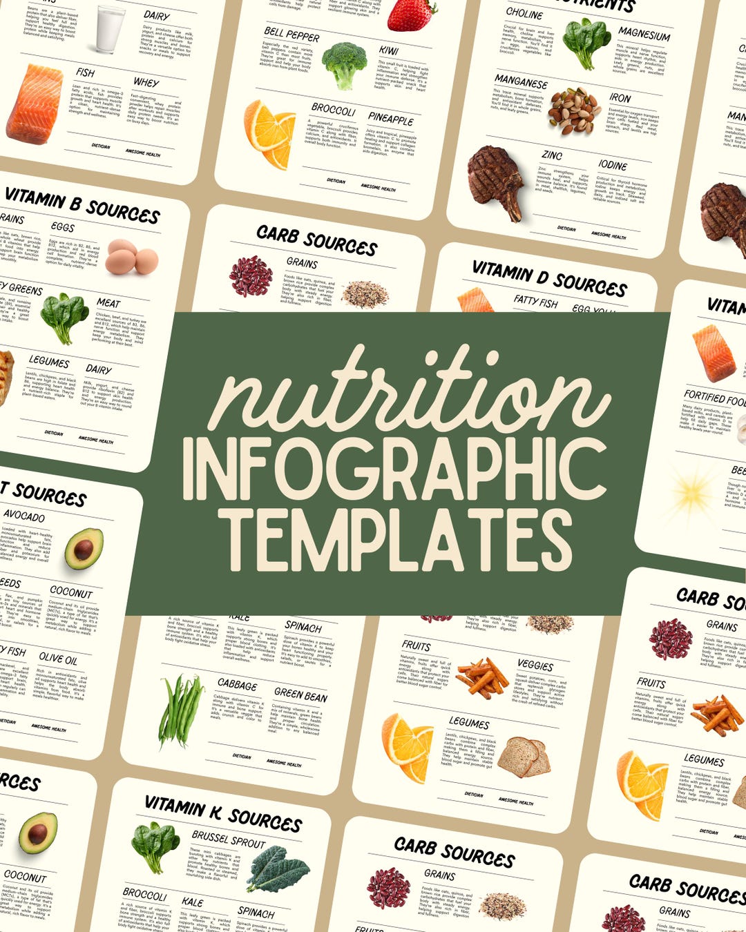 Nutrition Vitamin Printable Infographic: Dietitian Health Resource ...