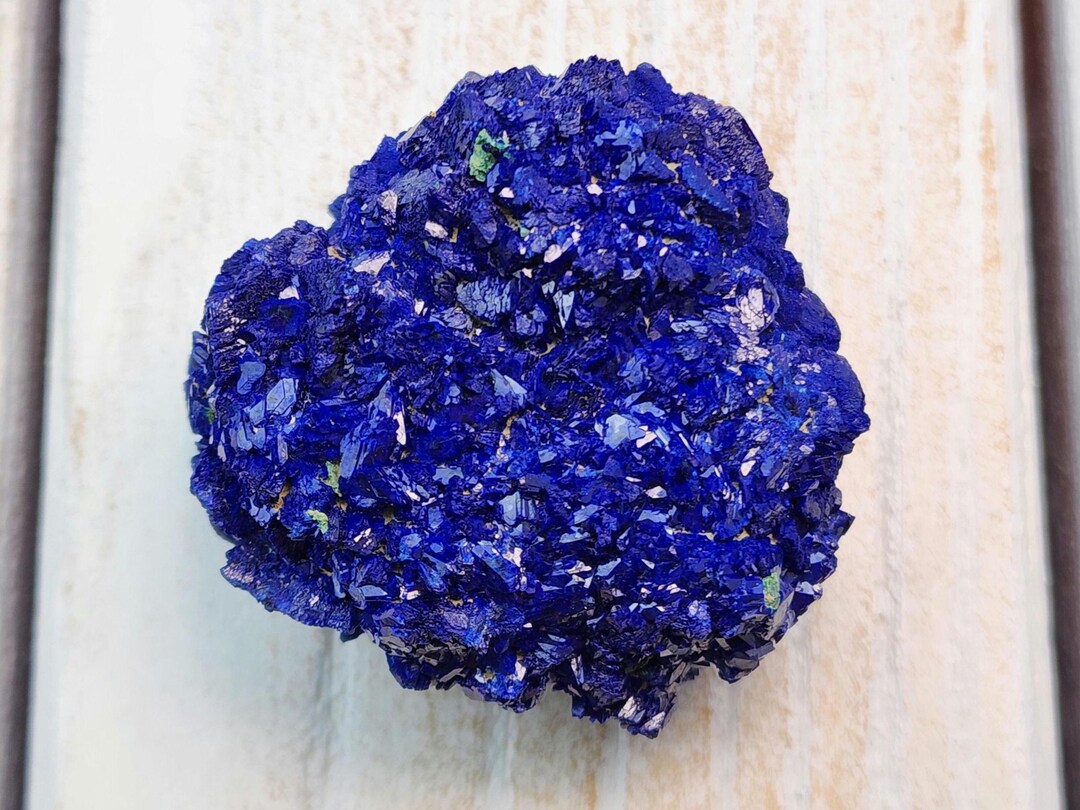1.7" AA+ Azurite Rosette 68g, Natural Untreated Raw Azurite Cluster ...