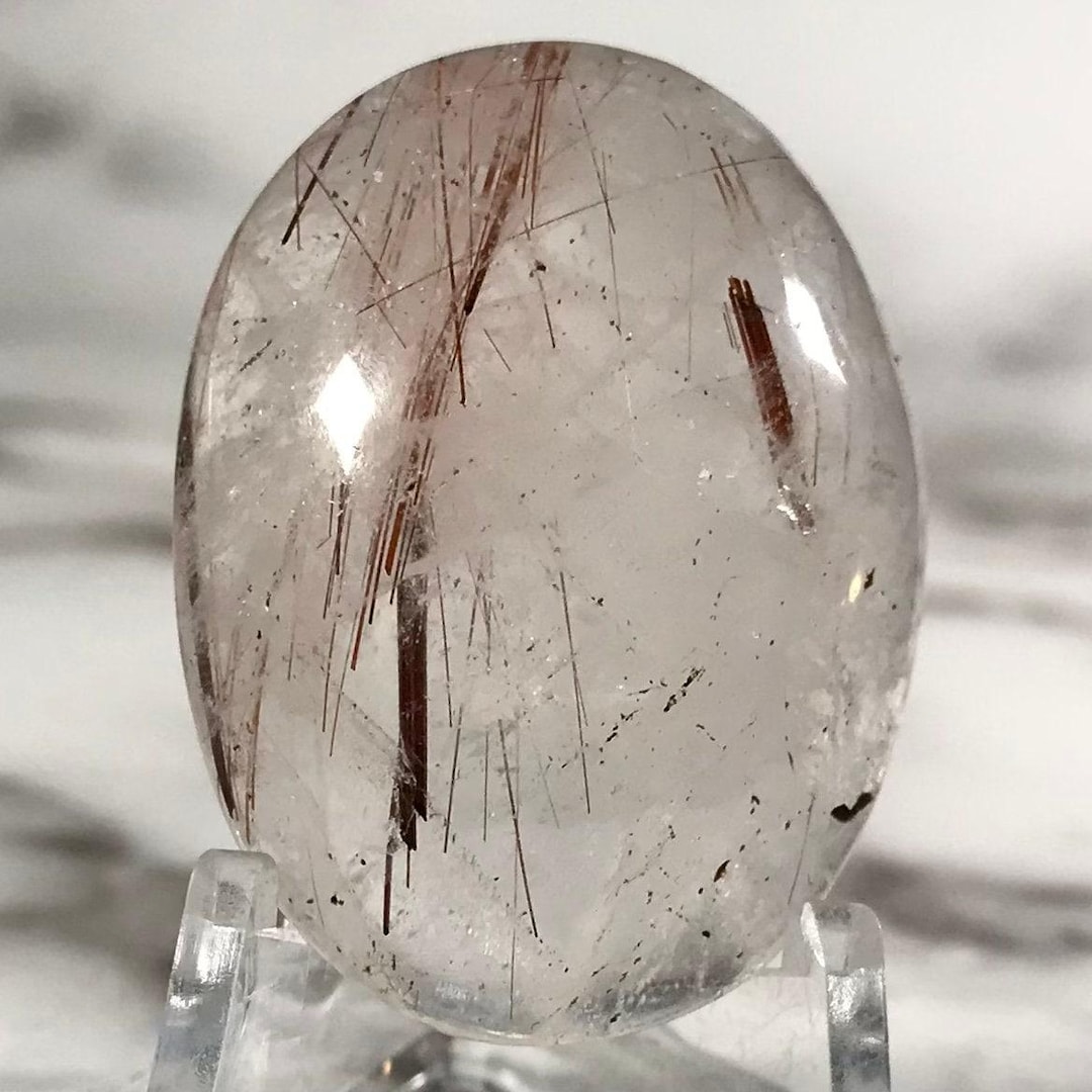 1.4" A+ Red Rutile in Quartz 14g, Natural Untreated Red Rutilated ...