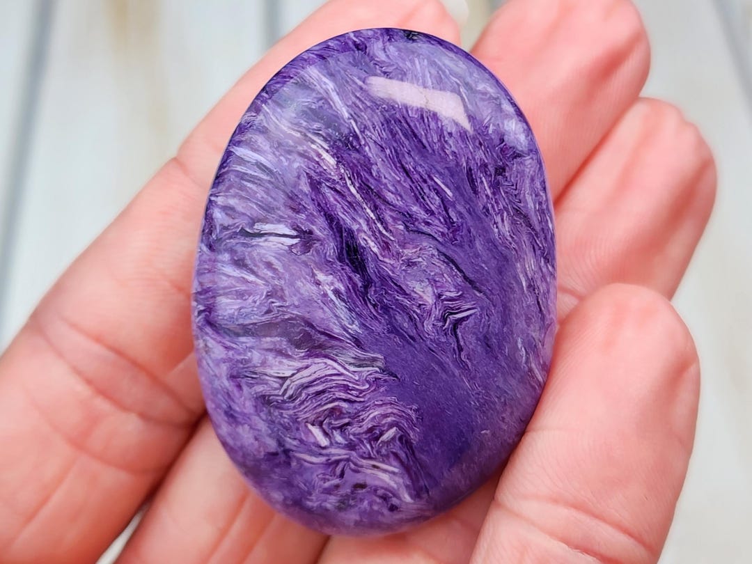 1.8 AAA Charoite 34g, Rare Natural Untreated Gem Charoite Palm Stone ...