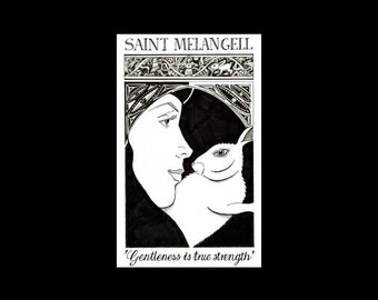 St. Melangell Holy Card Patron of Small Animals - Etsy