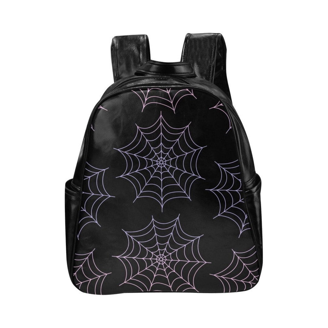 Spiderweb Gothic PU Leather Multi-pocket Backpack - Etsy