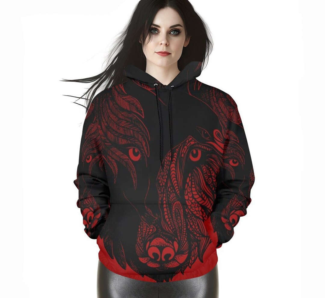 Wolf and Crow Merged Hoodie for Men and Women - Etsy