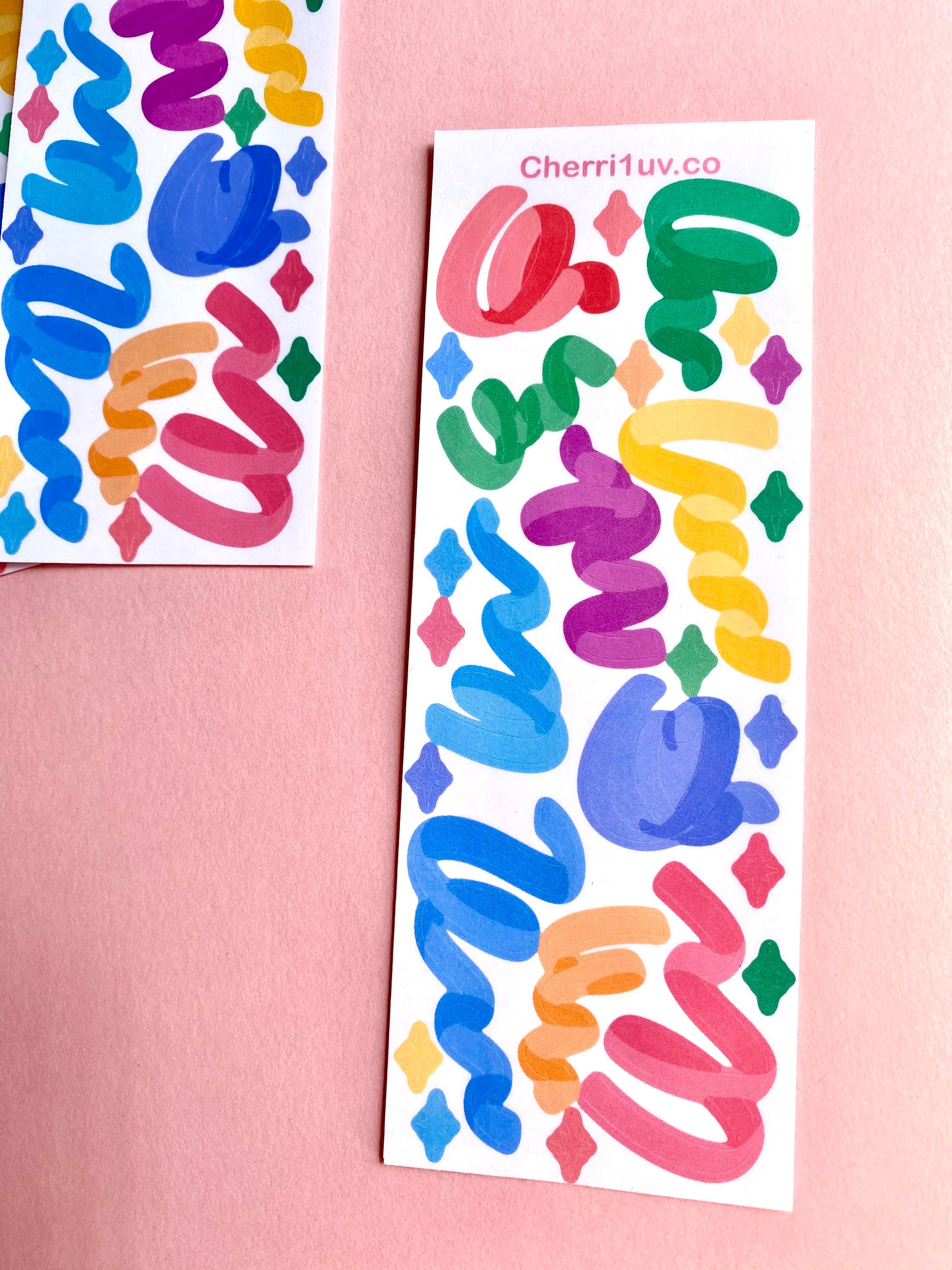 Birthday Party Confetti Stickers - Etsy UK