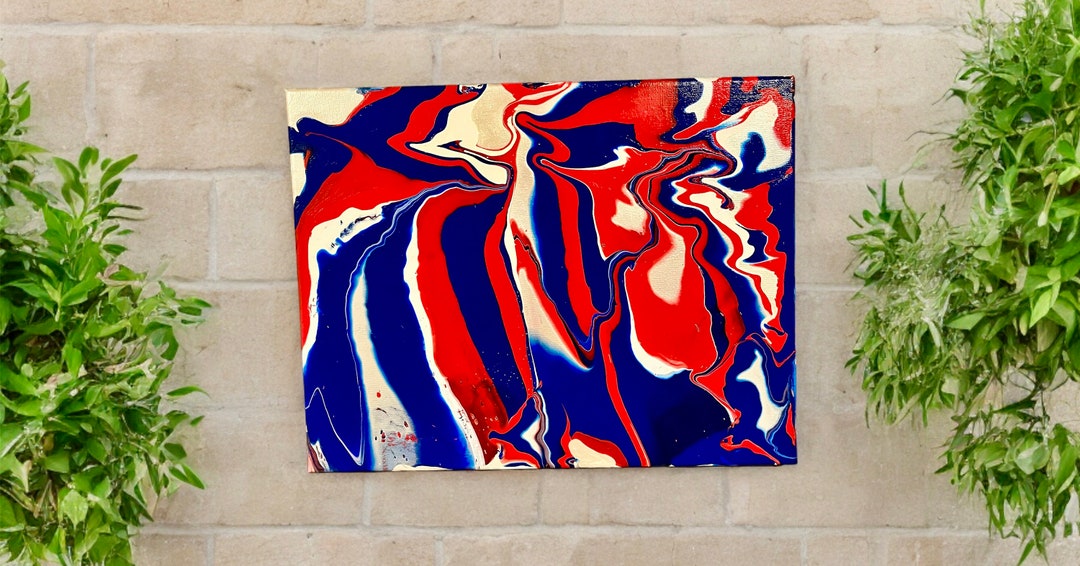 Buffalo Bills -original Abstract Painting on Stretched Canvas Using ...