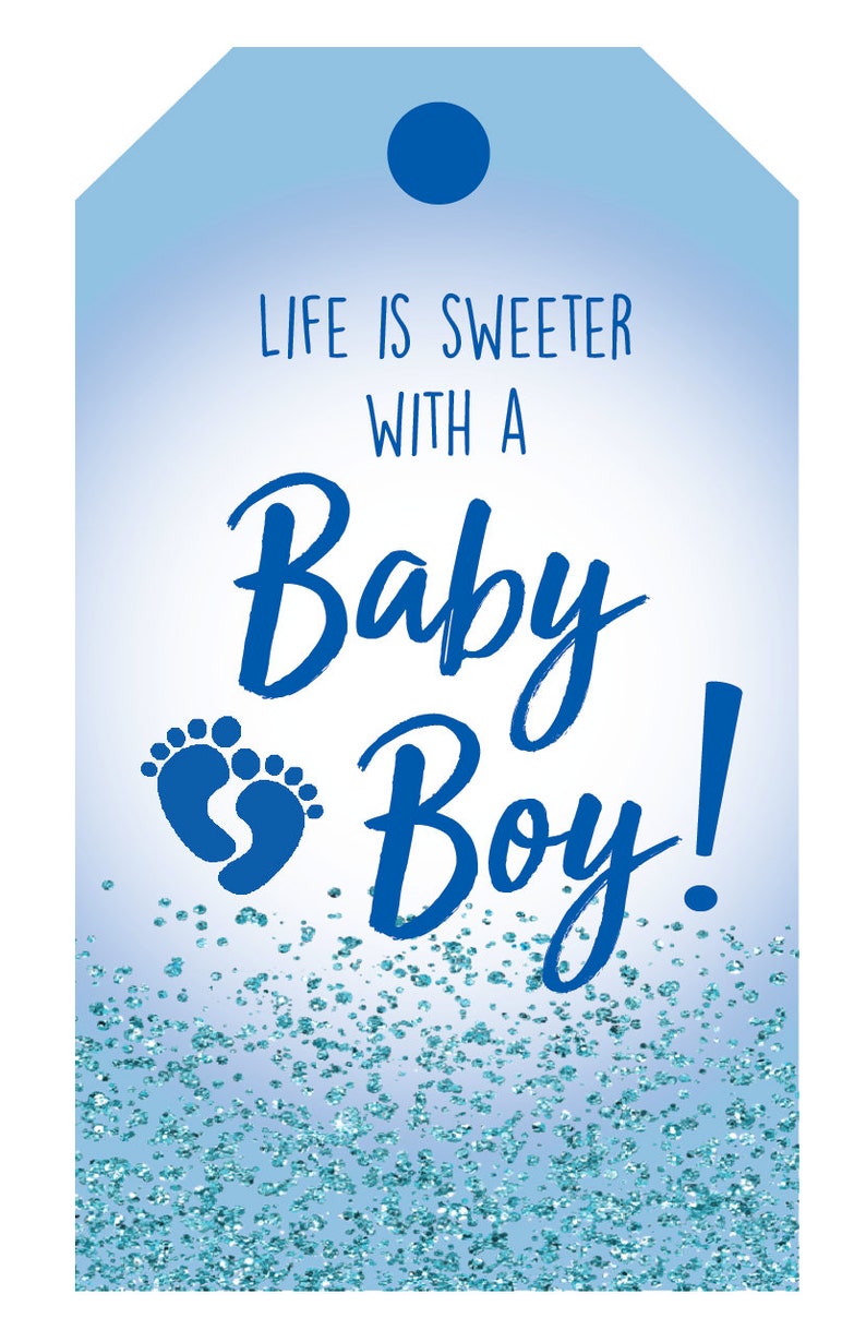Life is Sweeter With a Baby Boy Gift Tags (downloadable Sheet of 12) - Etsy
