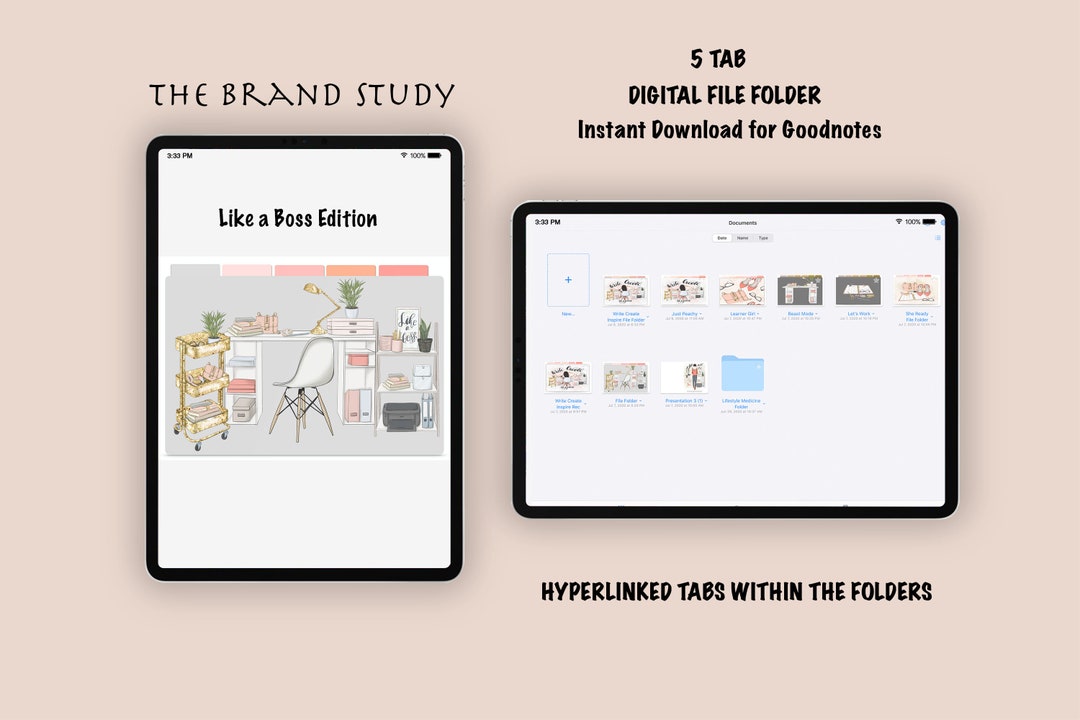 Goodnotes Compatible Digital File Folder Like a Boss Edition - Etsy