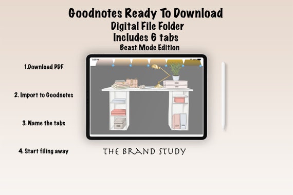 Goodnotes Digital File Folder-beast Mode Edition-digital File | Etsy