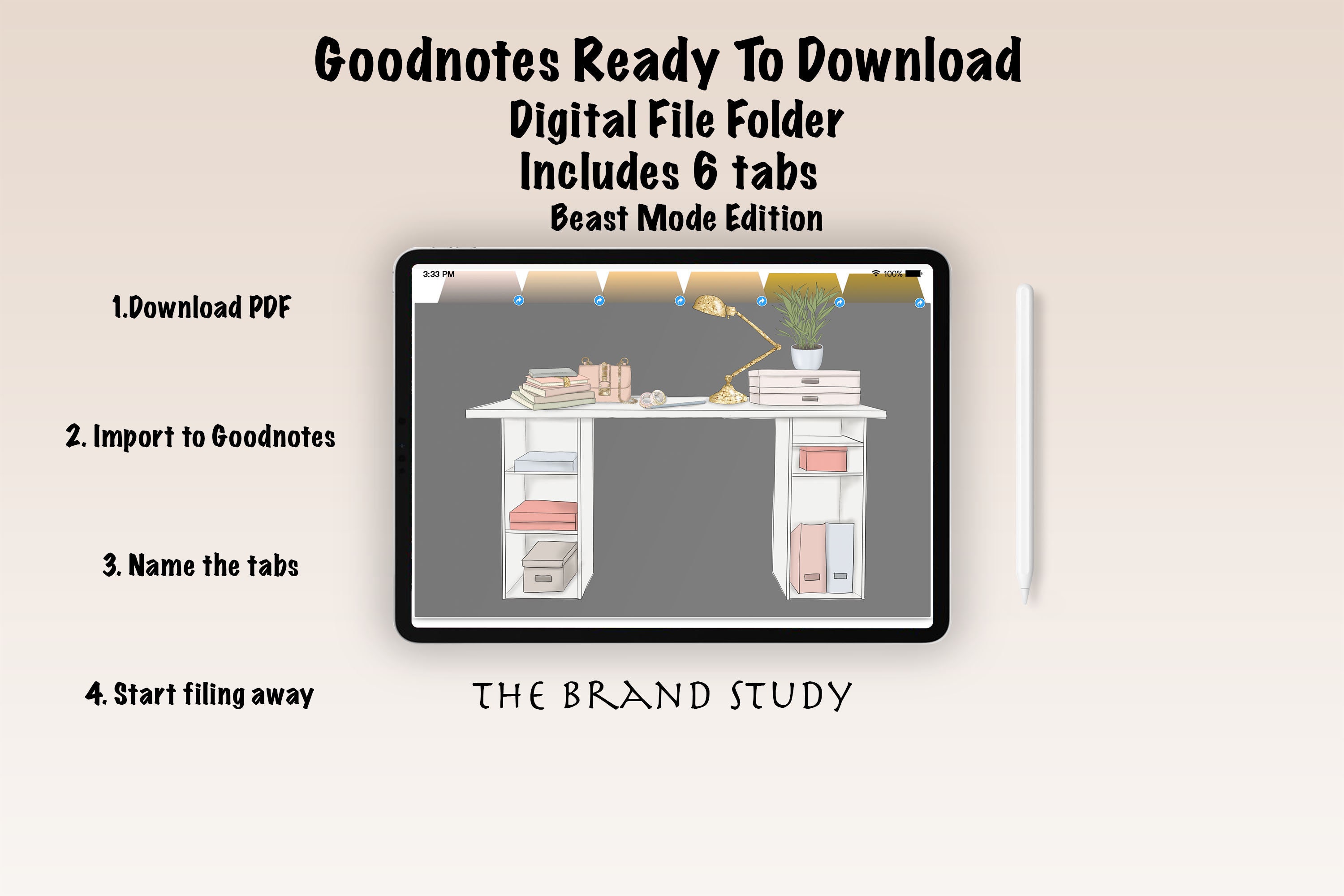 Goodnotes Digital File Folder-beast Mode Edition-digital File Folder ...