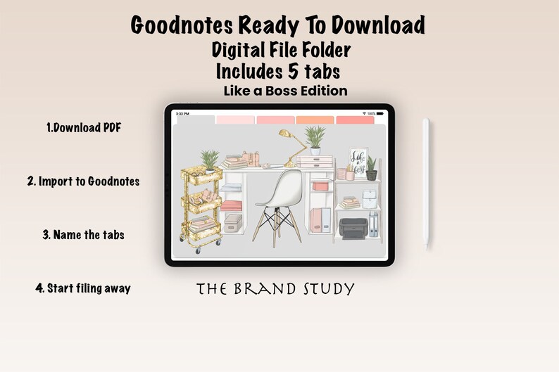 Goodnotes Compatible Digital File Folder Like a Boss Edition - Etsy